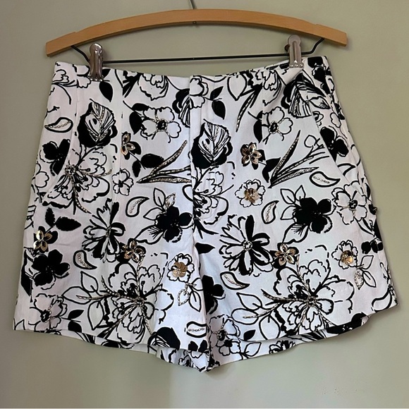 Boston Proper | Shorts | Boston Proper Black And Ivory Embellished ...